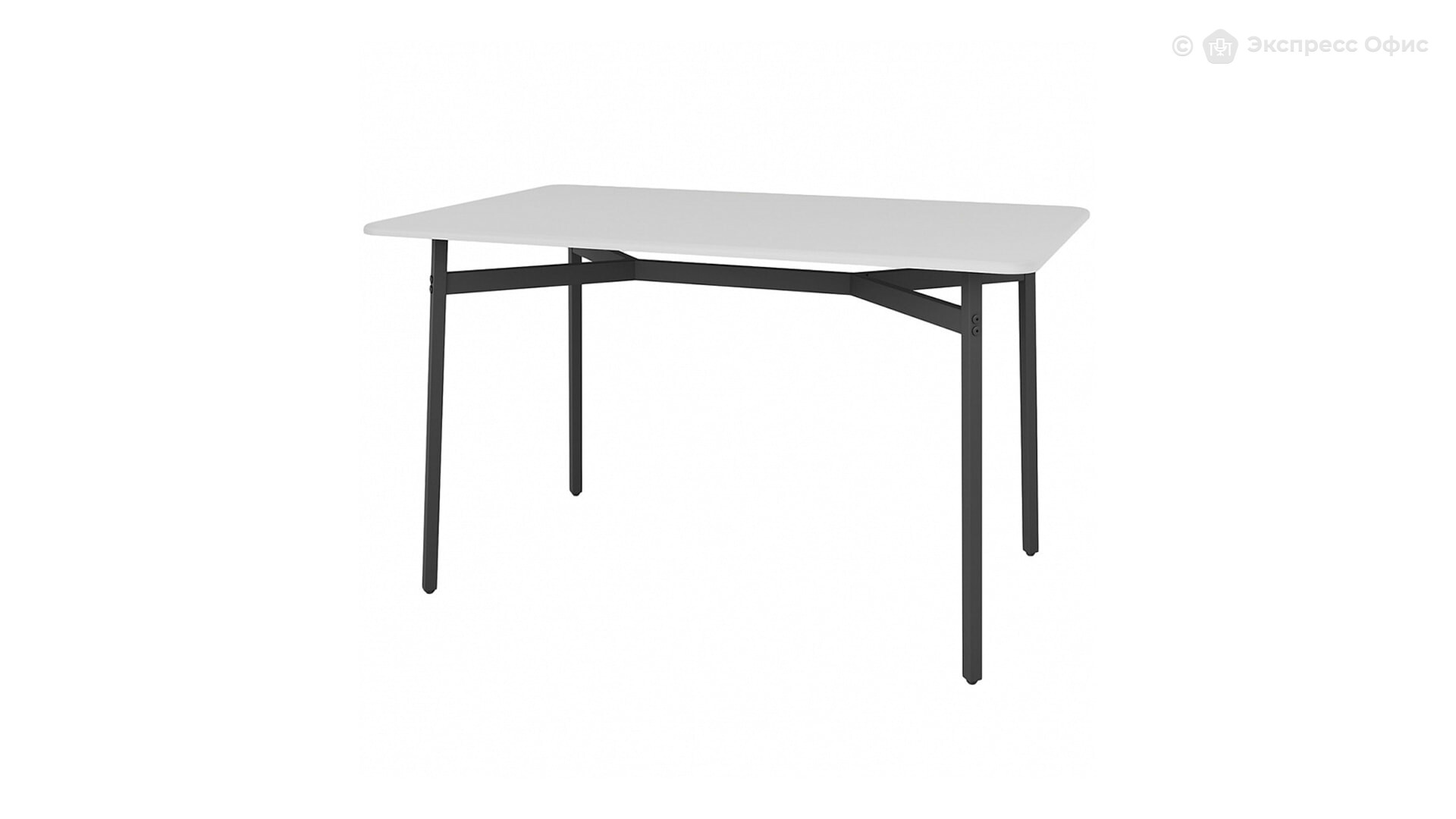Обеденный стол Кросс Белый, Черный металл - купить по выгодной цене в ...