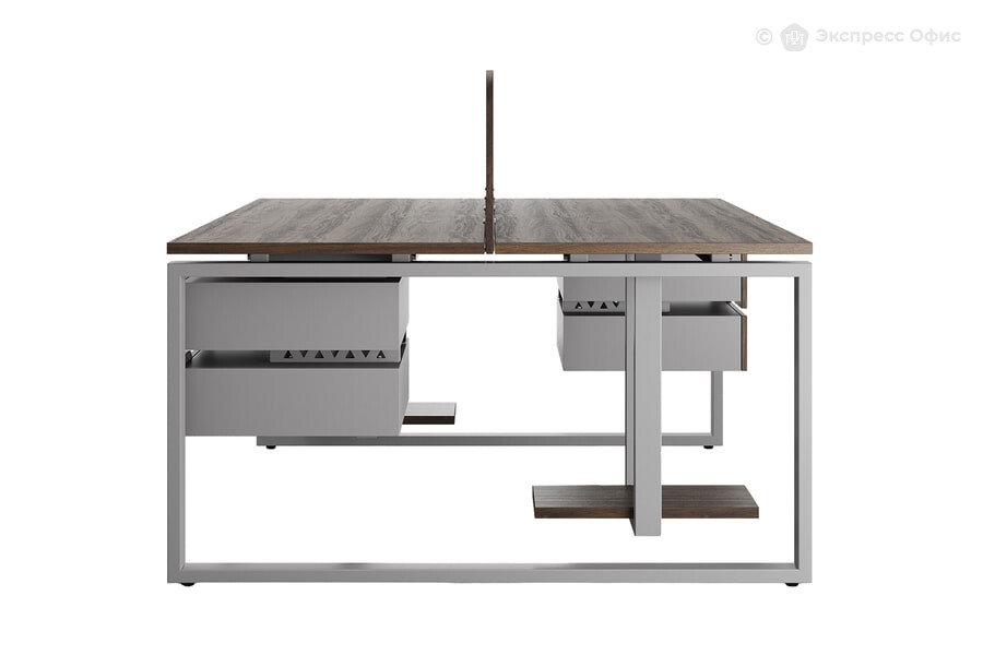 Бенч-стол Kobor Дуб чарльстон H3154 ST36, Алюминиевый металлик RAL9006 ...