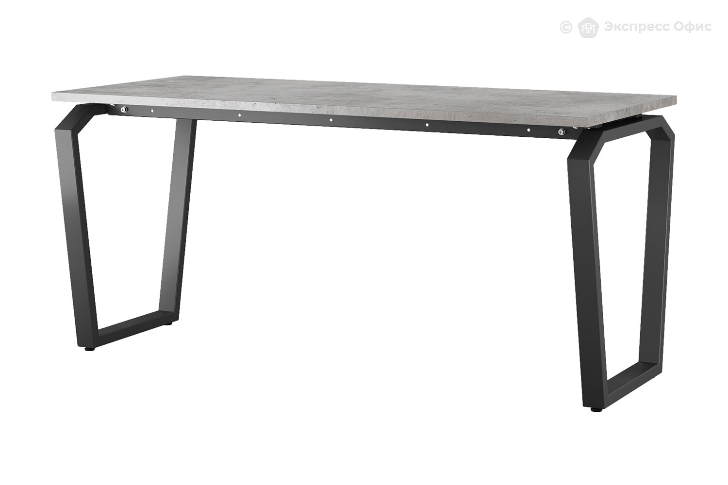 Письменный стол Kobor TB-100/60 Бетон чикаго F186 ST9, Черный муар ...