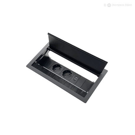 Блок VersaFlap Mono 2 розетки, 2 USB (A+C) Черный - купить по выгодной ...