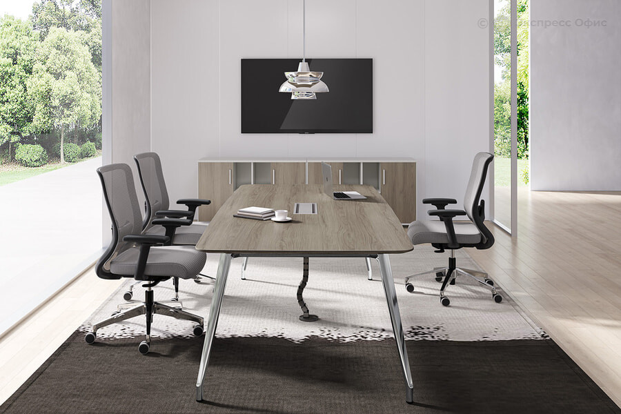 Стол для переговоров I-Varna II DV72-2.240110 Серый вяз (S-84), Металл ...